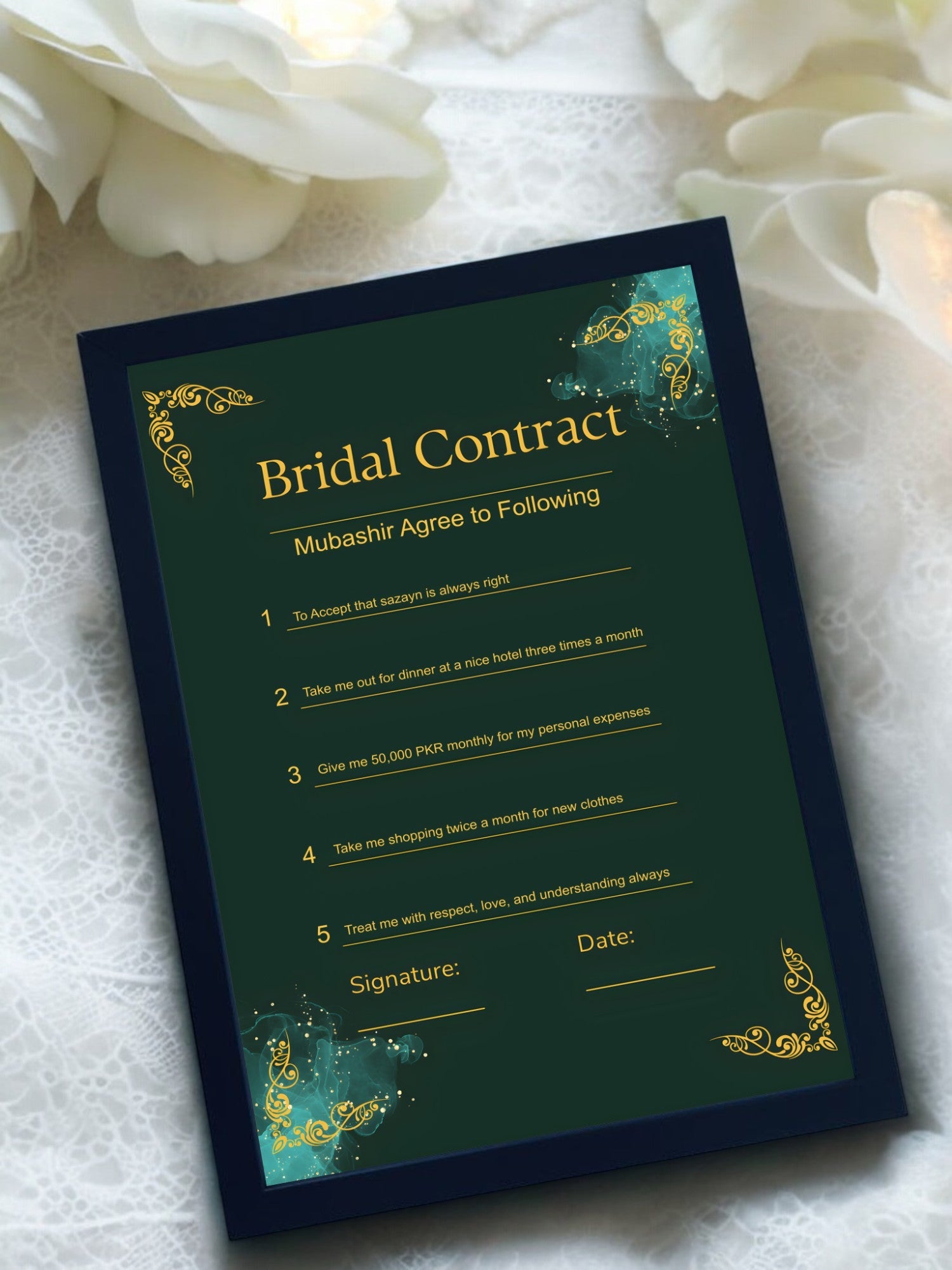 Bridal Contracts - Unique and Memorable Wedding Essentials | Nikkahday ...