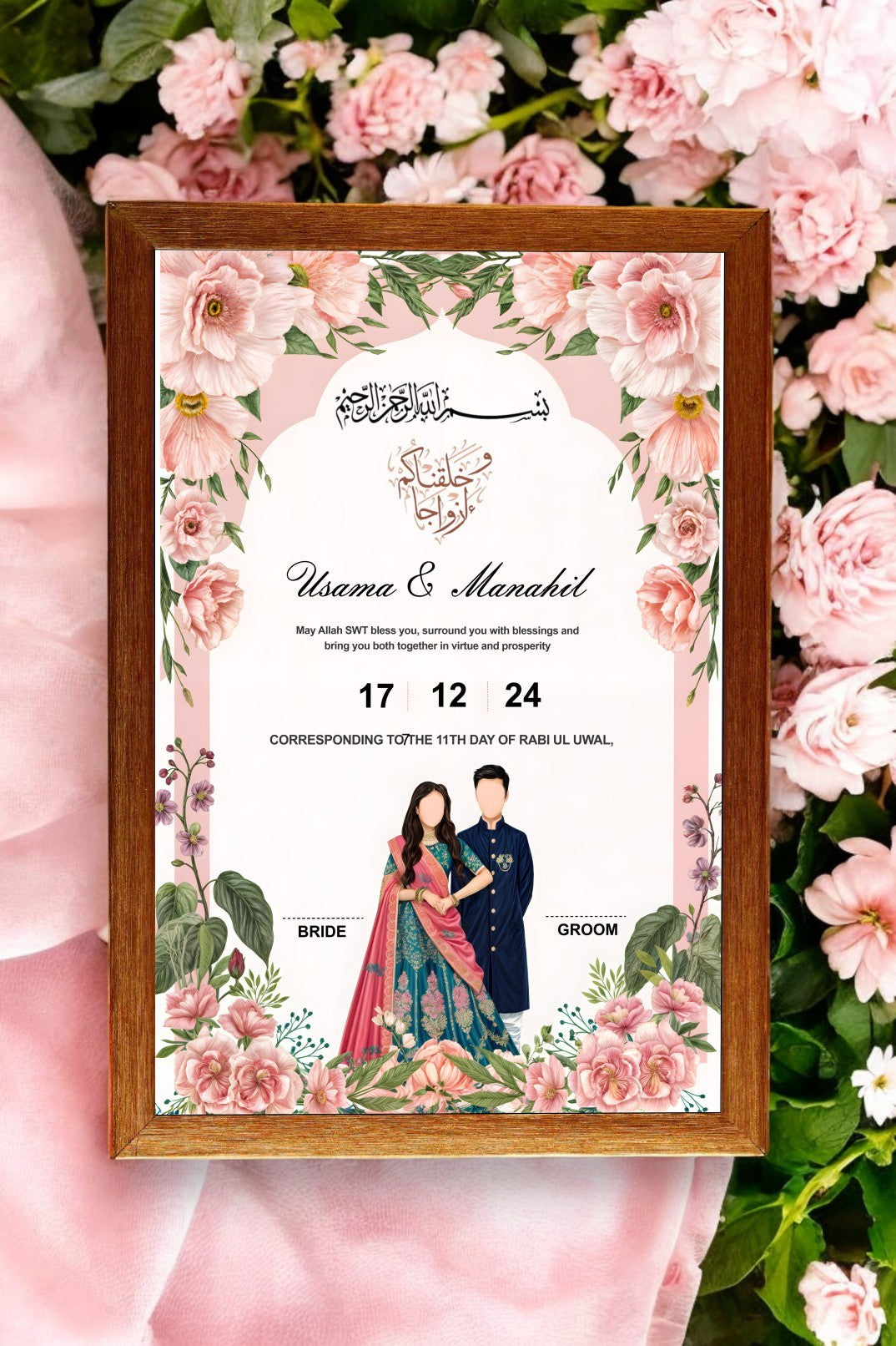 Floral Nikah Frames | Nikkahday - Blossoming Love, Forever Memories ...