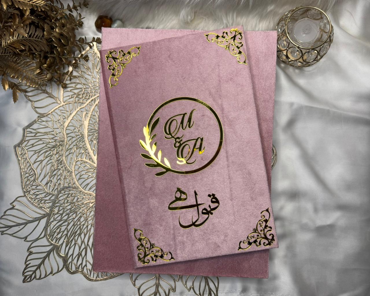 Premium Pink Color Booklet With Box | Nikkahday – Nikkah Day